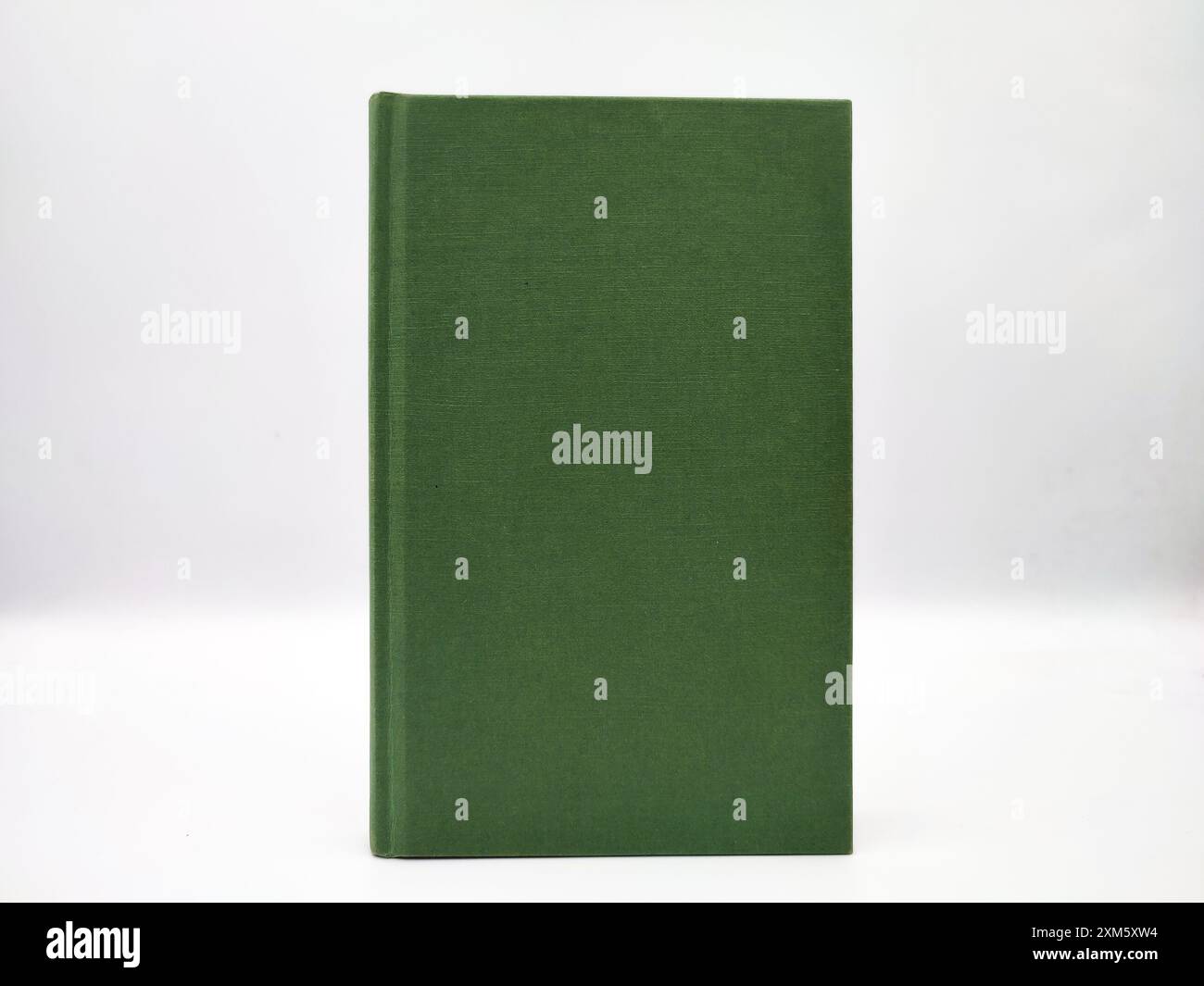 Plain green book hardcover mockup closeup photoshoot on white ...