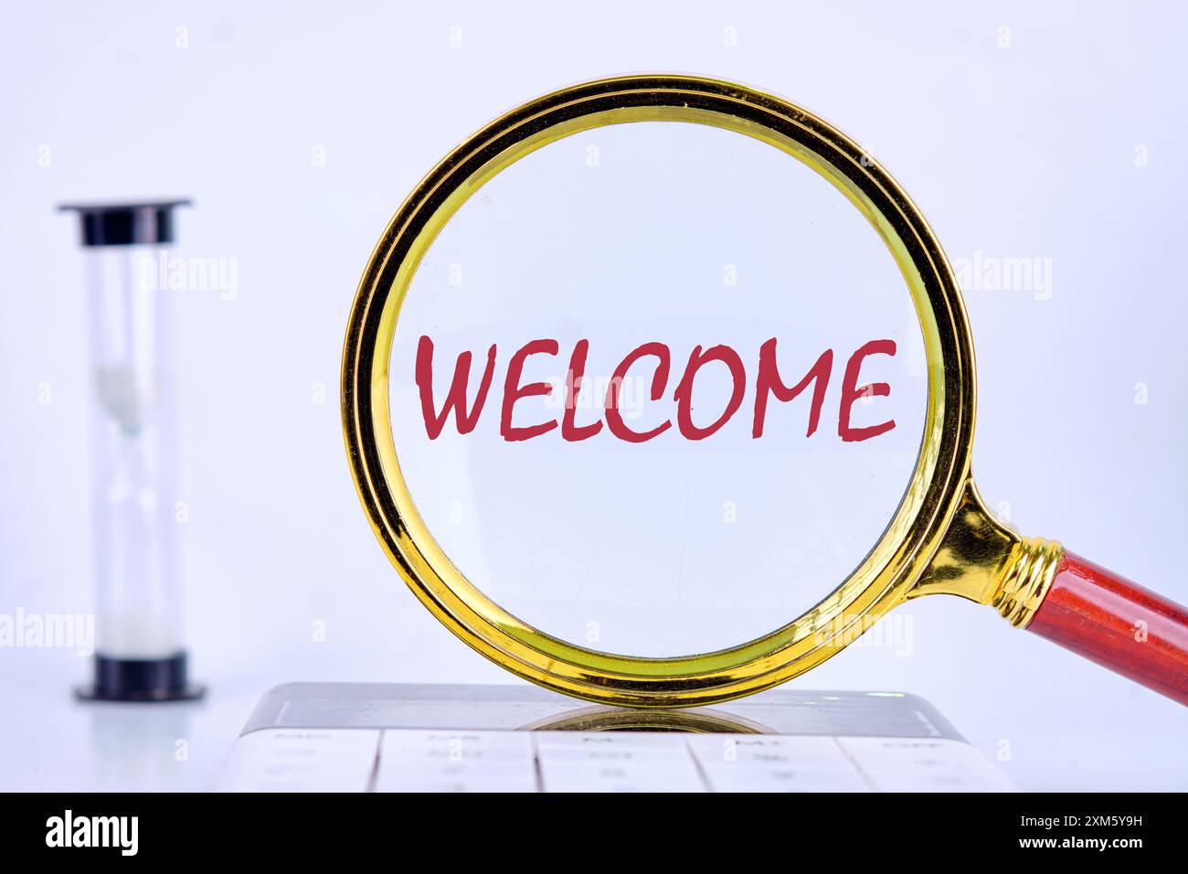 WELCOME Concept Communication Business. WELCOME written through the ...