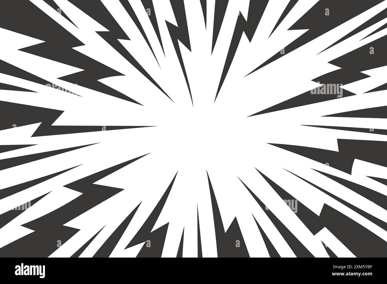 Cartoon comic background with lightning burst effect. Vector manga ...