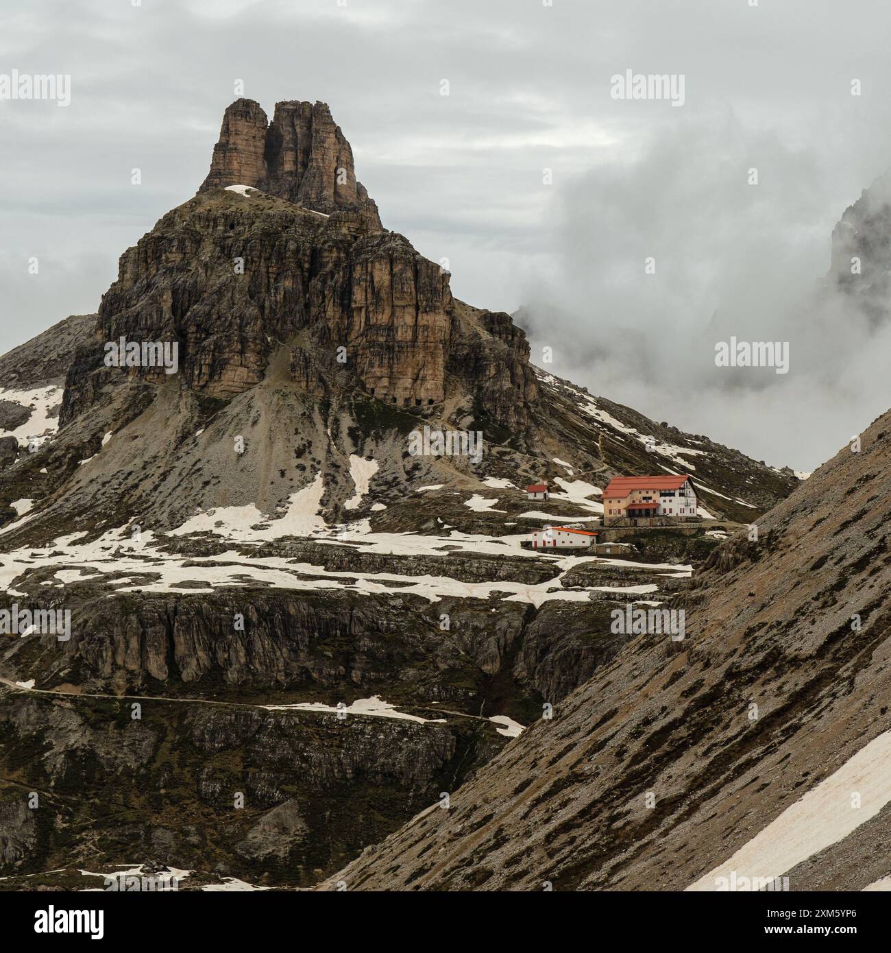 June’s Tre Cime Circuit: Snow and clouds combine to create a dramatic ...
