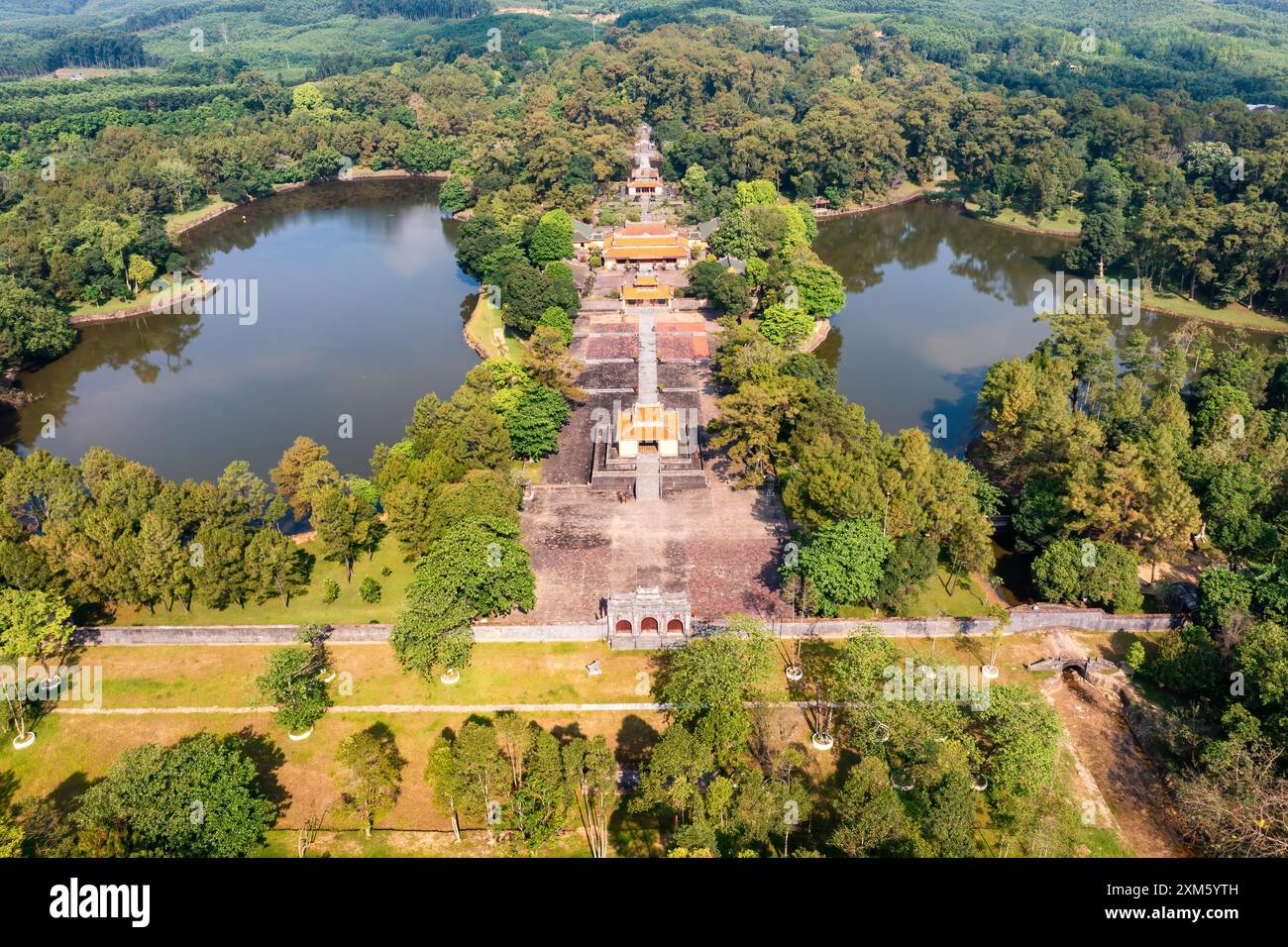 Minh Mang tomb near the Imperial City with the Purple Forbidden City ...