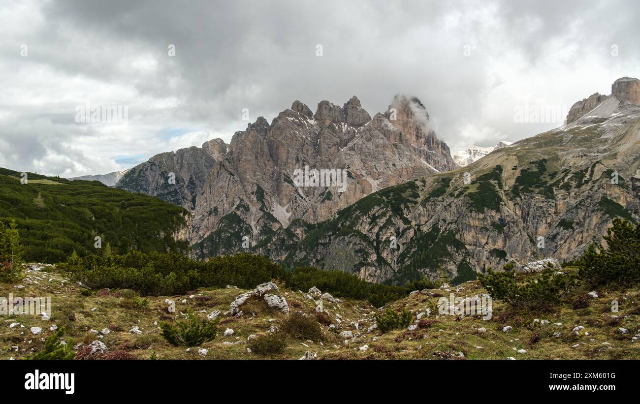 Tre Cime Circuit in June: Snow and fog blending to create a captivating ...