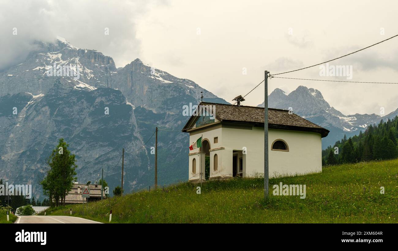 The iconic profile of Cimon del Froppa, a symbol of the Dolomites ...