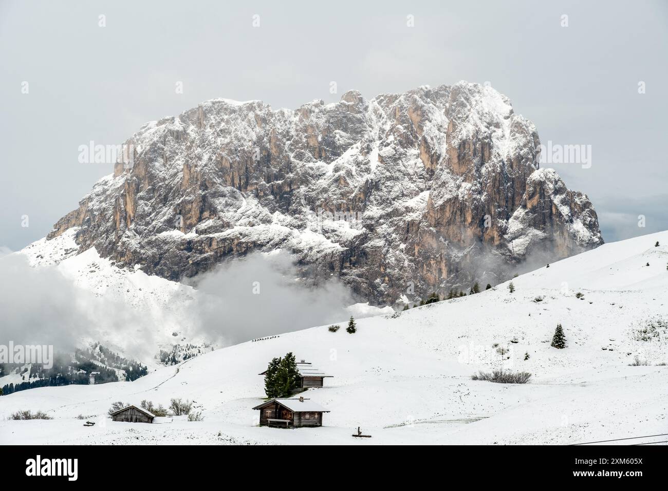 The serene beauty of Piz Culac in June, where snowy slopes meet the ...