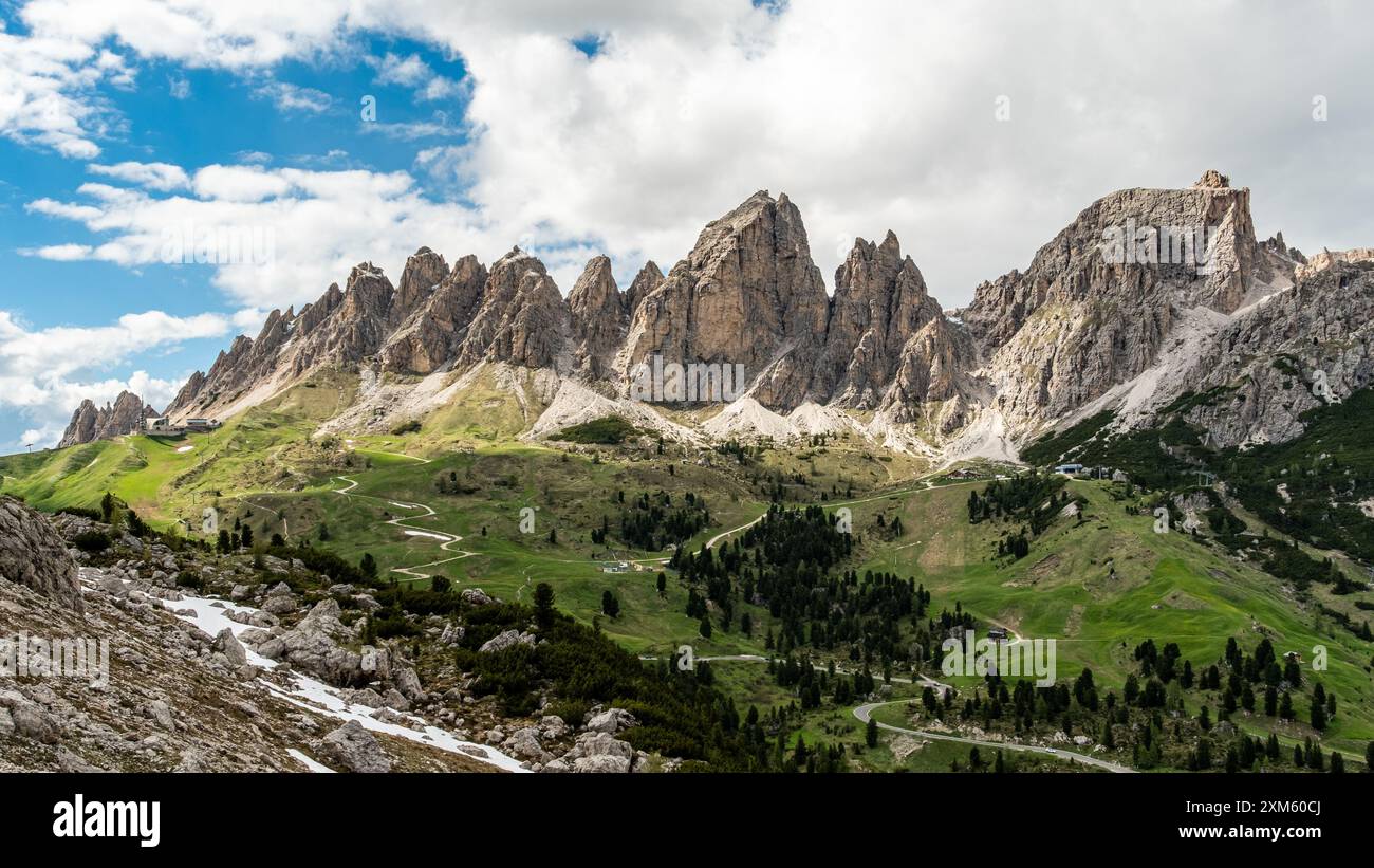 The Sella Group trail offers a stunning vantage point for viewing the ...
