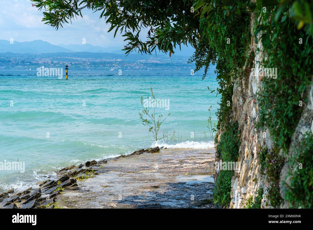 From the scenic overlook in Colombare Sirmione, the captivating beauty ...