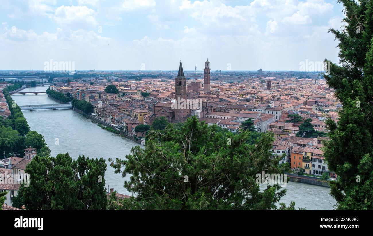 From high above, Verona’s cityscape comes to life with a sweeping view ...