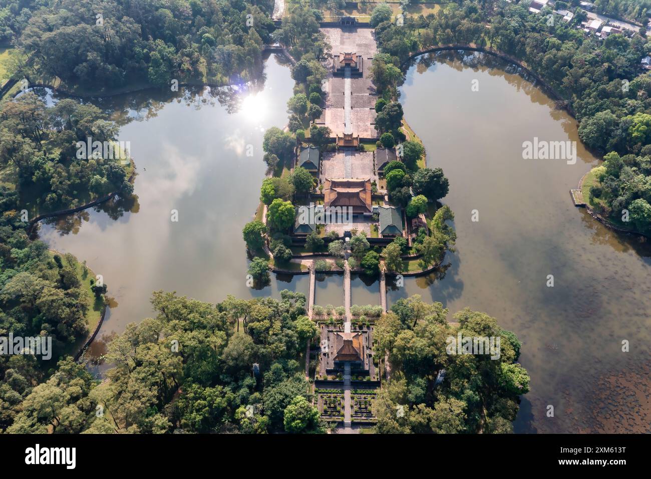 Minh Mang tomb near the Imperial City with the Purple Forbidden City ...