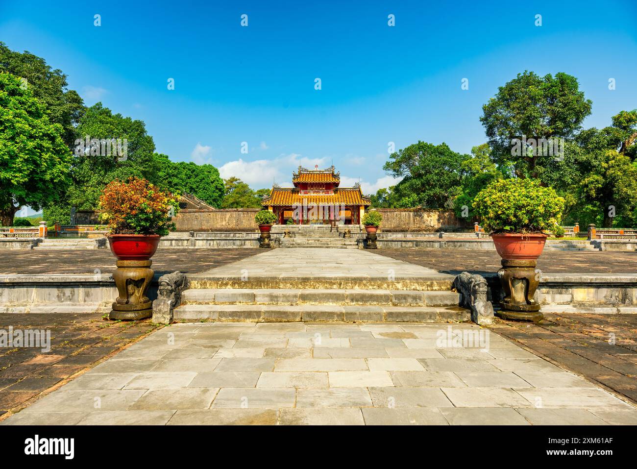 Minh Mang tomb near the Imperial City with the Purple Forbidden City ...