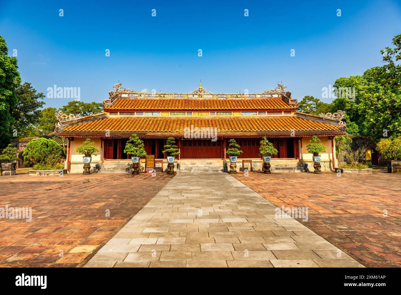 Minh Mang tomb near the Imperial City with the Purple Forbidden City ...