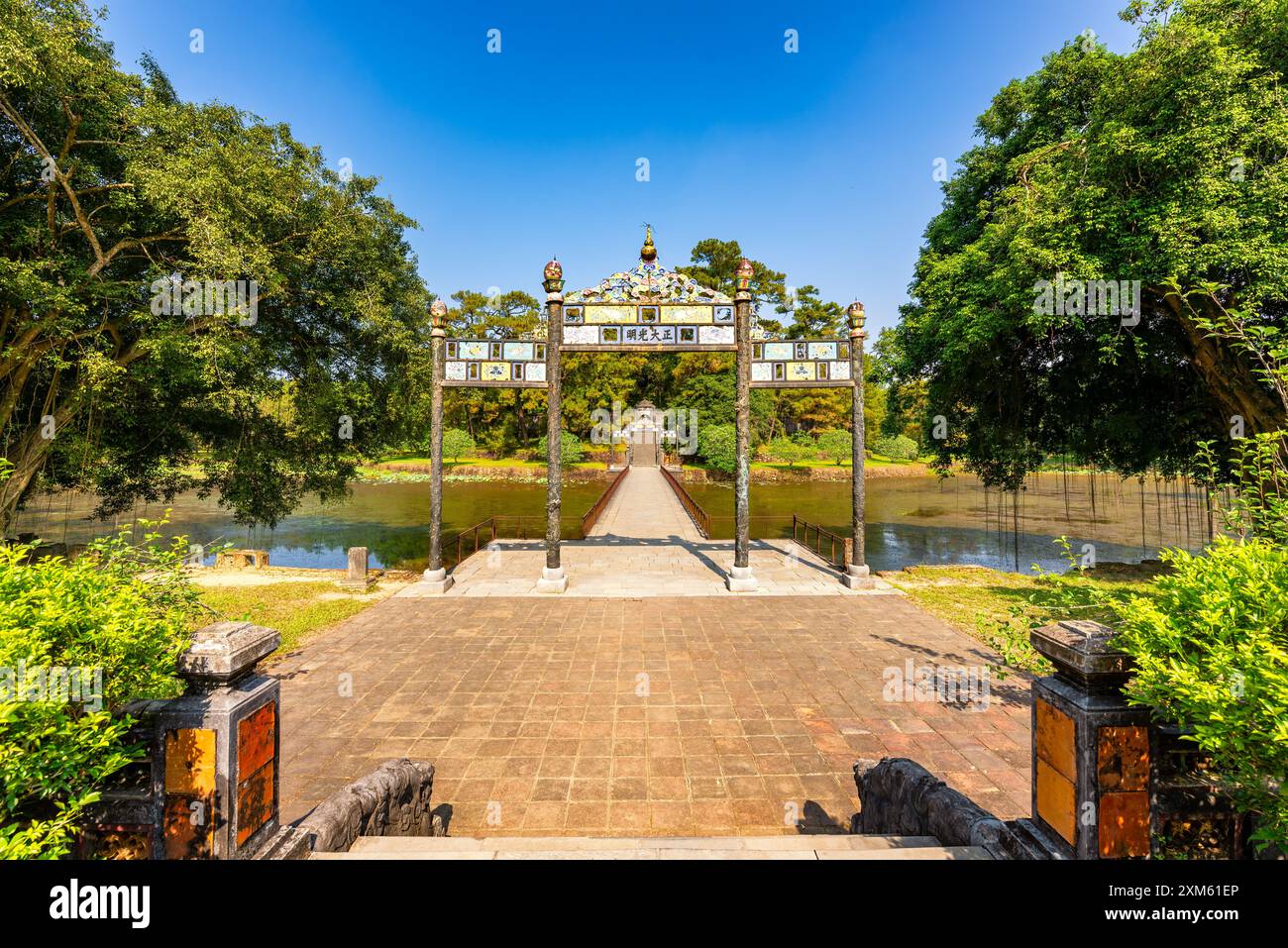 Minh Mang tomb near the Imperial City with the Purple Forbidden City ...