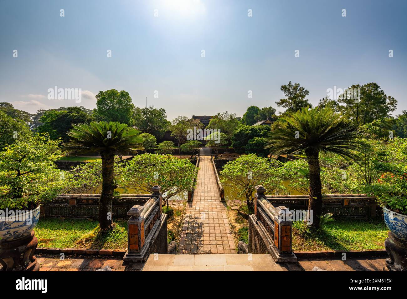 Minh Mang tomb near the Imperial City with the Purple Forbidden City ...