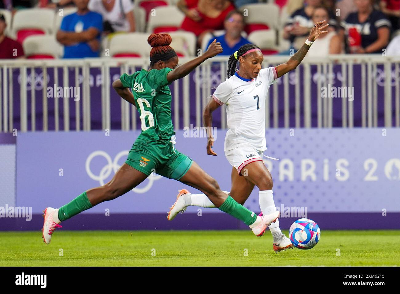 Crystal Dunn (USA) and Rhoda Chileshe (Zambia), Football, Women's Group ...