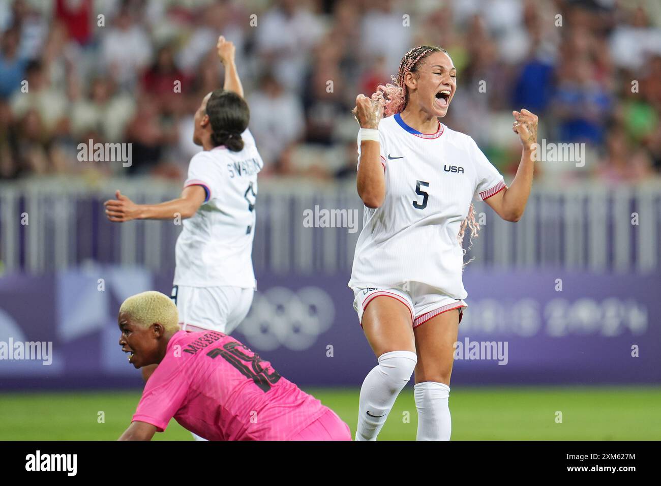 Trinity Rodman (USA) celebrates, Football, Women's Group B between ...