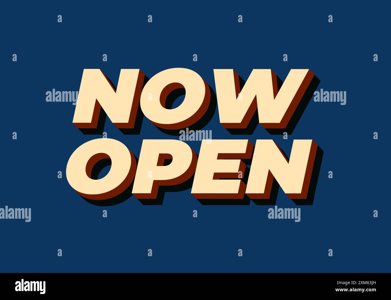 Now open. Text effect design in 3D style with good colors Stock Vector ...