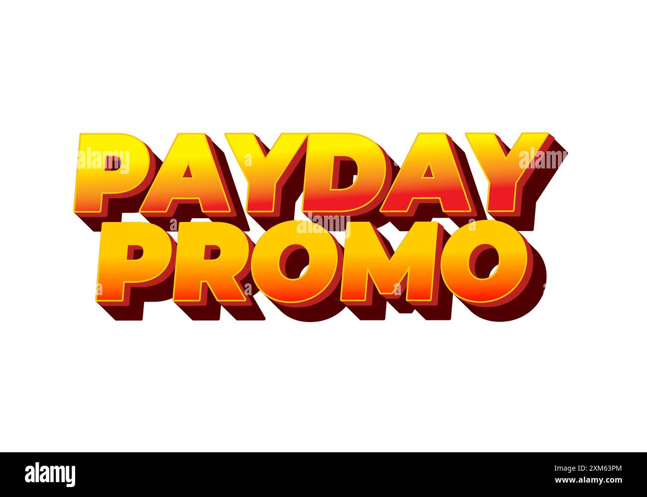 Payday promo. Text effect design in 3D style for sales advertising ...
