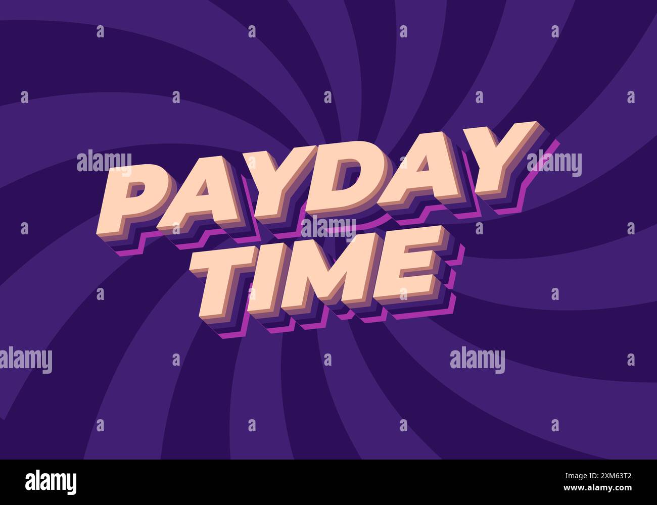 Payday time. Text effect design in 3D style suitable for promotional ...
