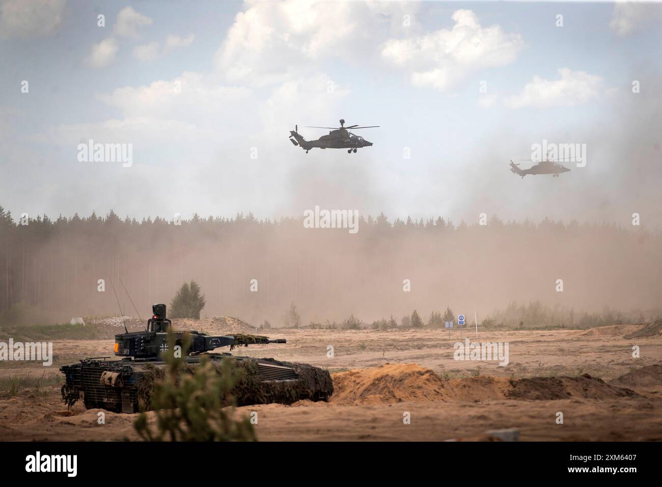 FILE - Eurocopters Tiger of the German Army take part in the Lithuanian ...