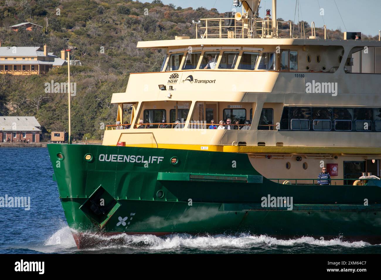 Sydney ferry the MV Queenscliff on its route between Manly and Circular ...