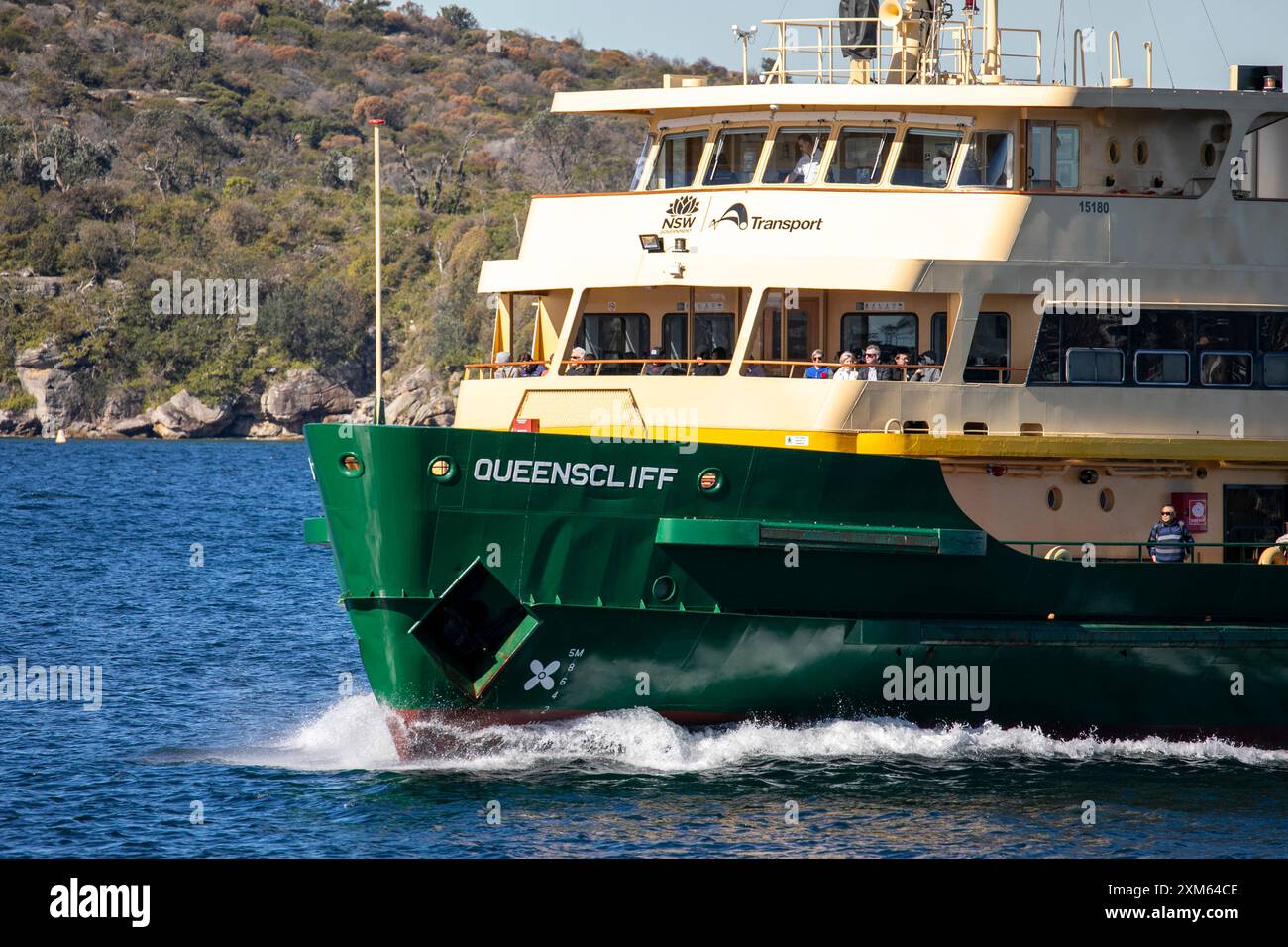 Sydney ferry the MV Queenscliff on its route between Manly and Circular ...