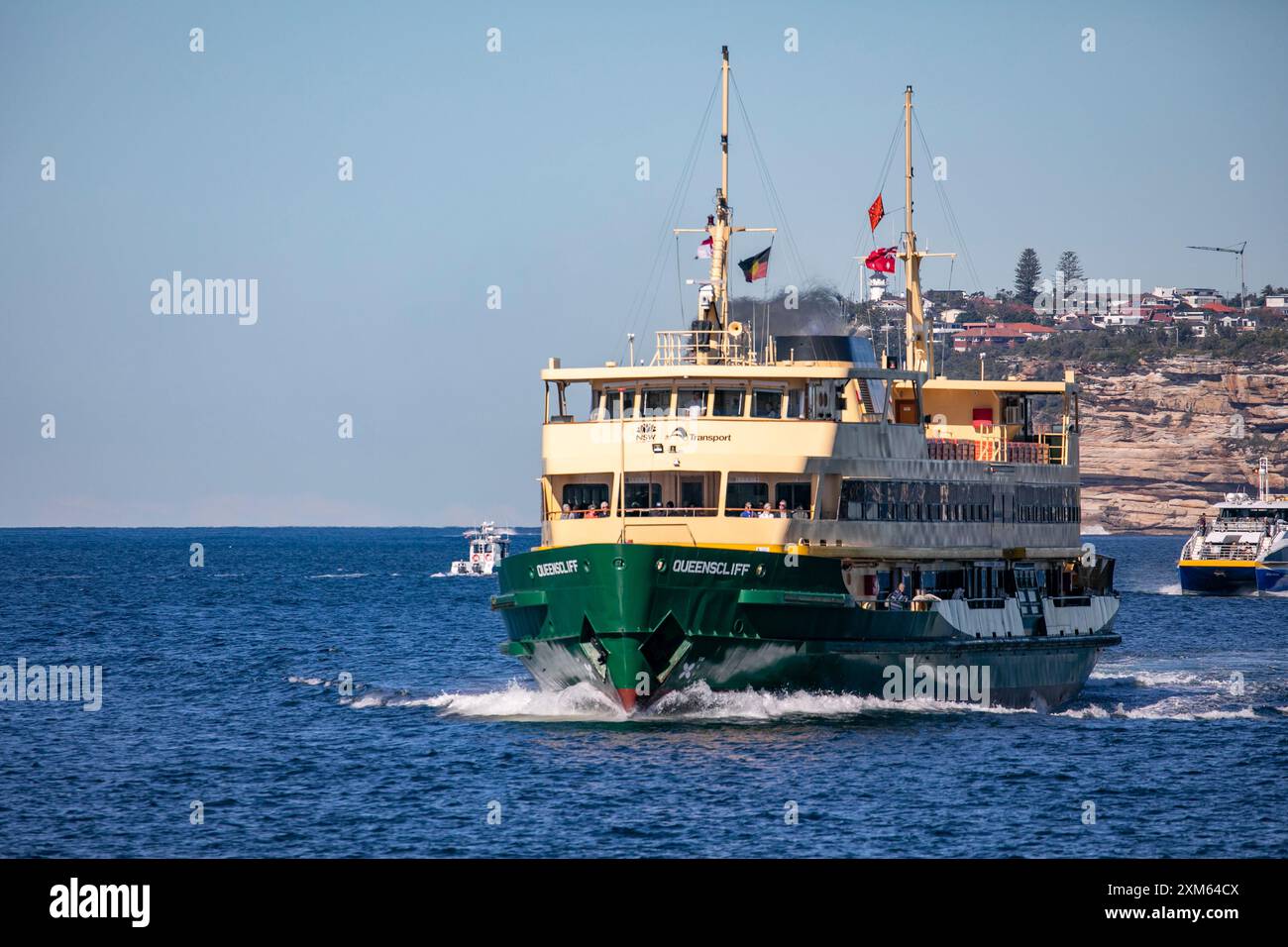 Sydney ferry the MV Queenscliff on its route between Manly and Circular ...