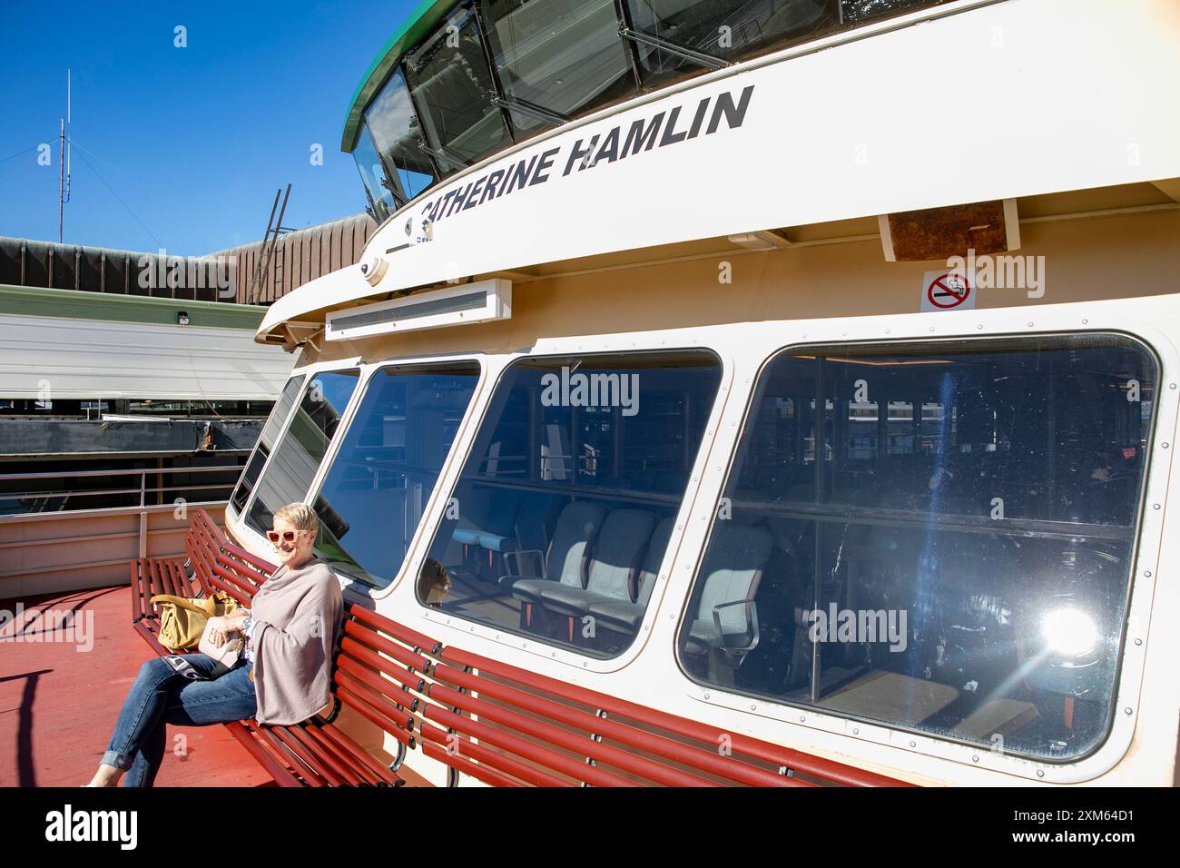 Sydney Australia model released mid 50's lady sitting outside on Sydney ...