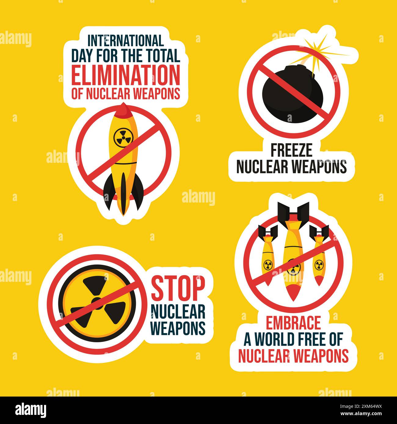 Elimination of nuclear weapon Stock Vector Images - Alamy