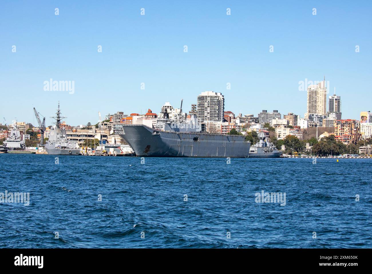Sydney,Australia,Garden Island naval base on Sydney harbour with HMAS ...
