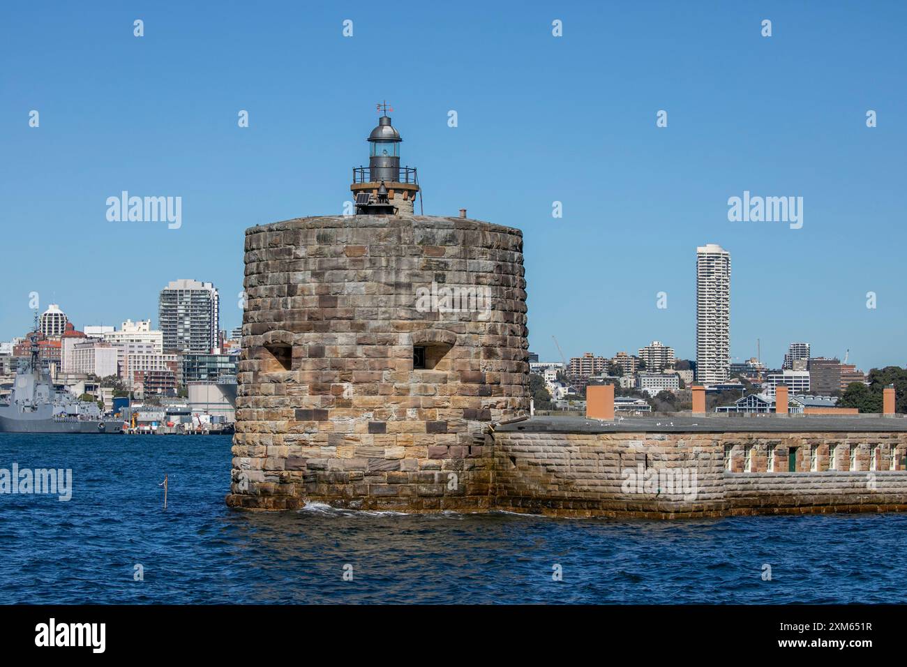 Fort Denison, pinchgut island on Sydney harbour and its famous Martello ...