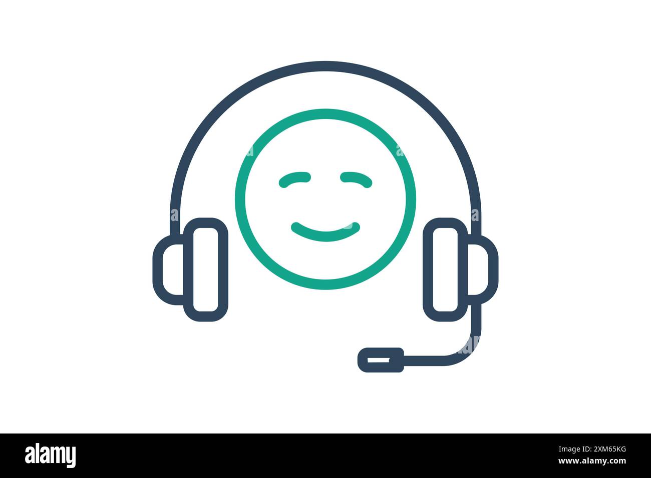 Customer service icon. headphone with people. icon related to assist ...
