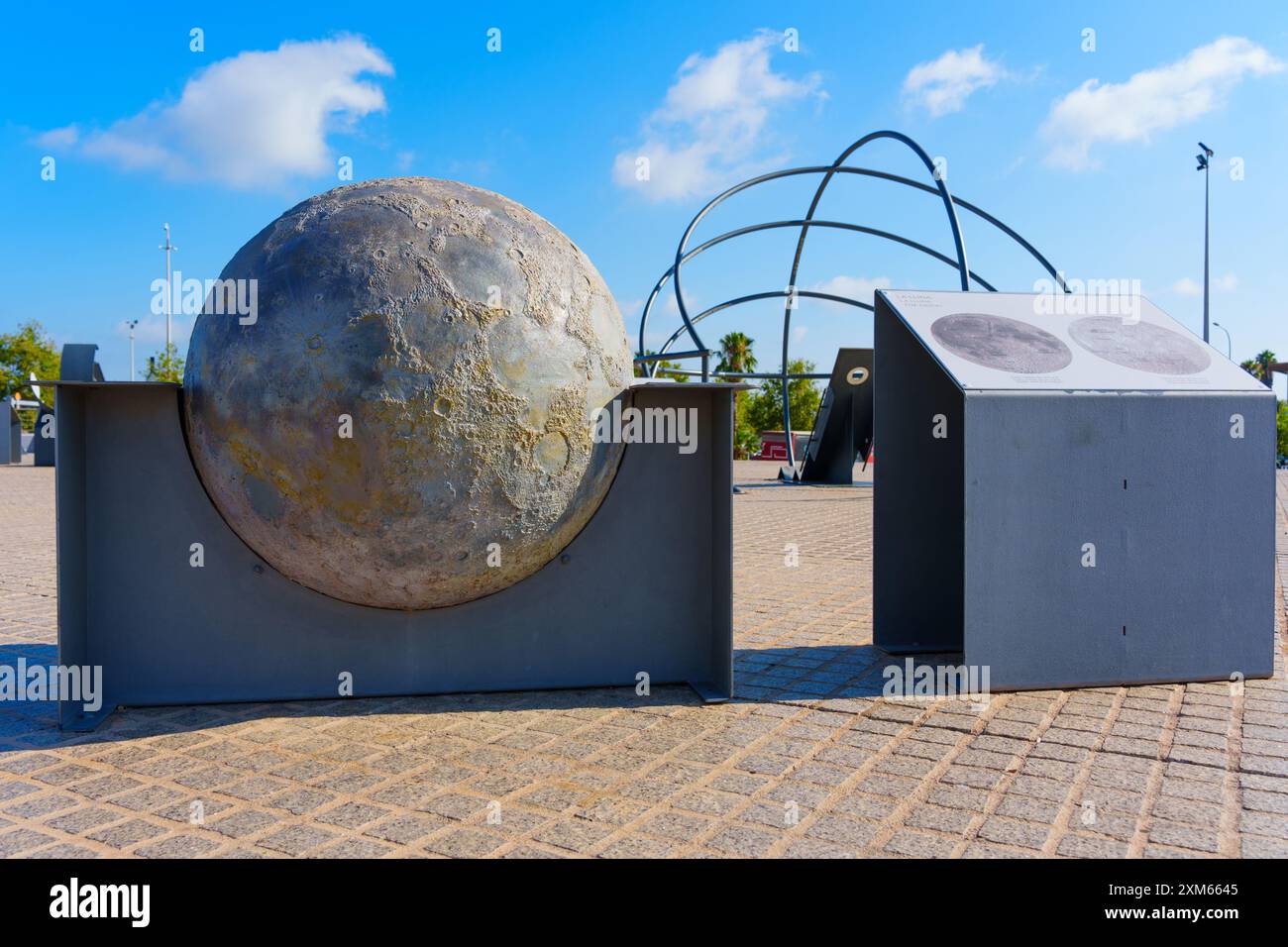 Valencia, Spain - July 12, 2024: Moon model in the City of Arts and ...