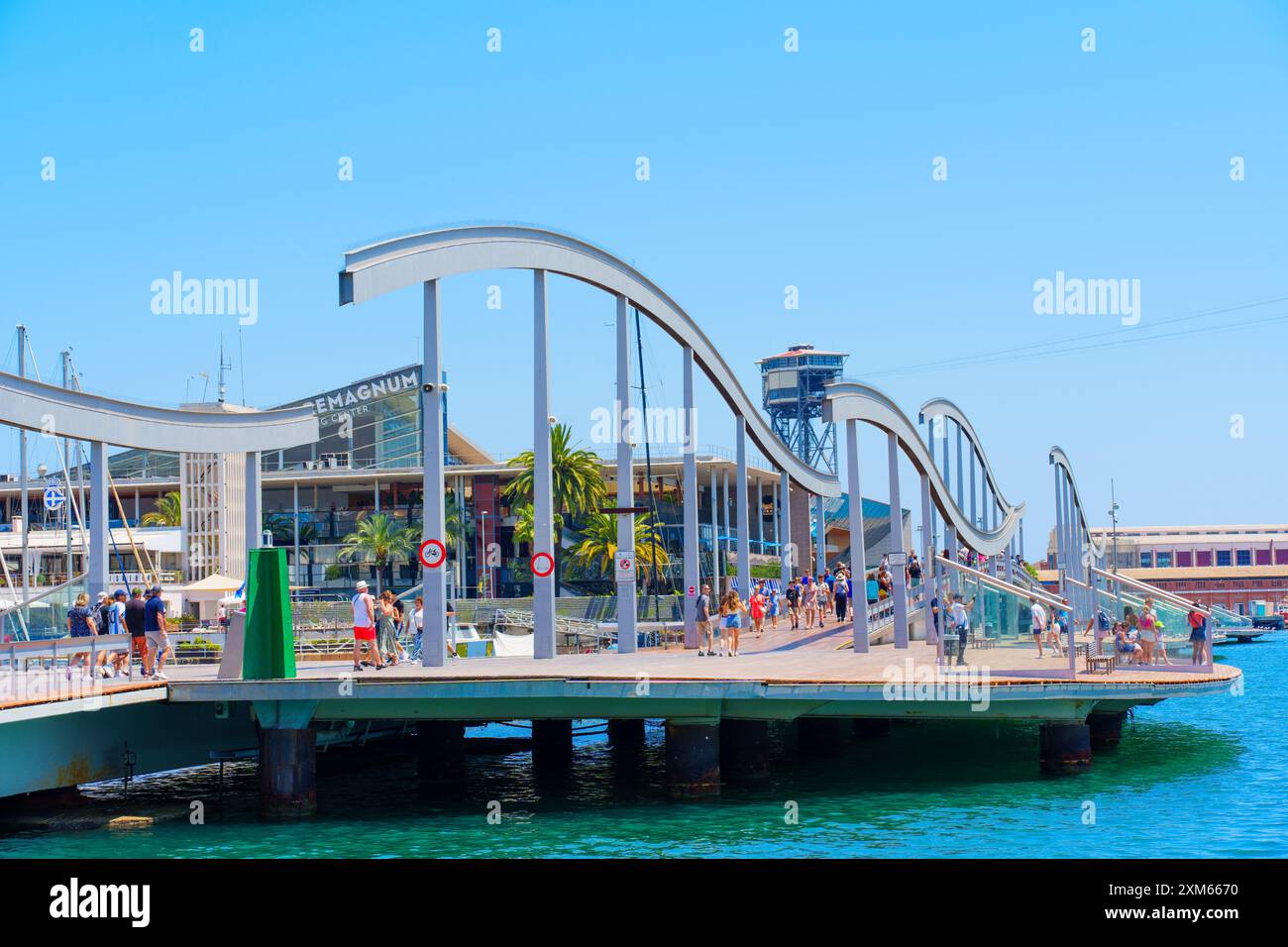 Barcelona, Spain - July 16, 2024: Visitors enjoying a stroll on the ...