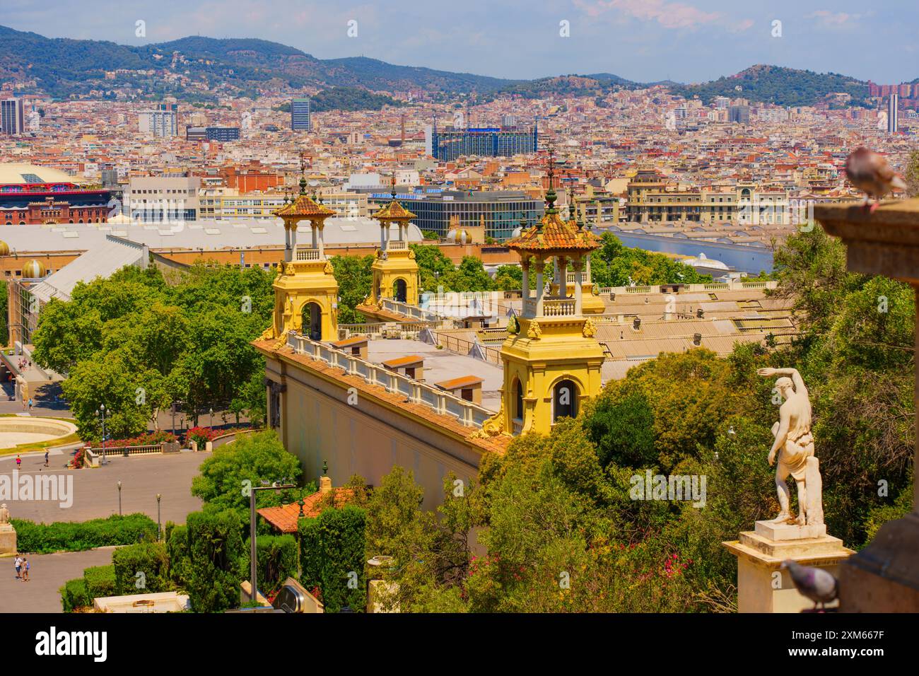 Barcelona, Spain - July 16, 2024: Aerial view of Barcelona showcasing ...