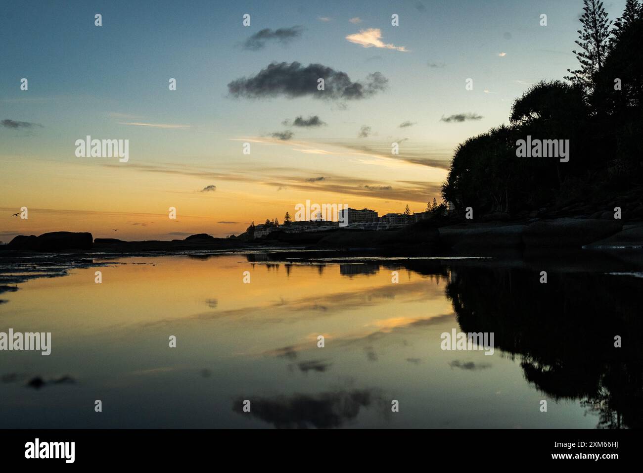Caloundra’s Sunset Reflection Stock Photo - Alamy