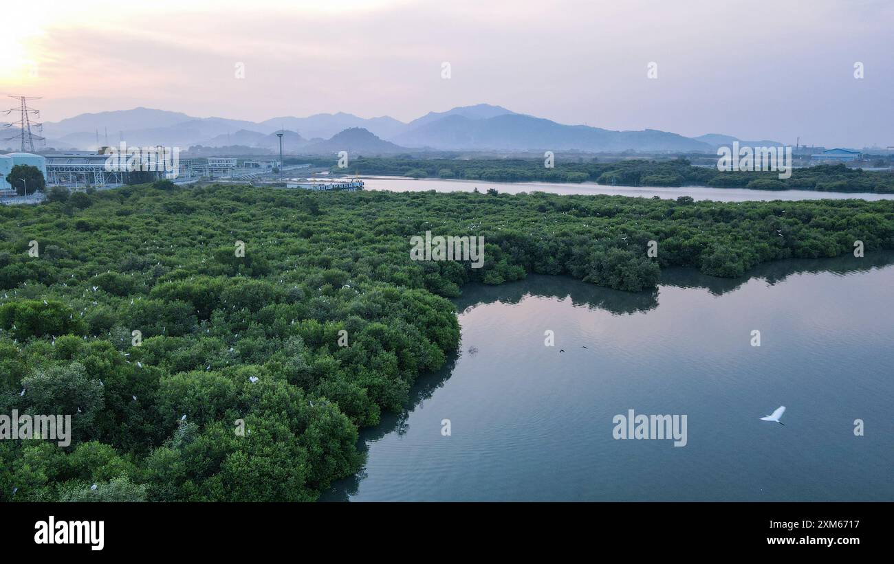 (240726) -- SERANG, July 26, 2024 (Xinhua) -- An aerial drone photo ...