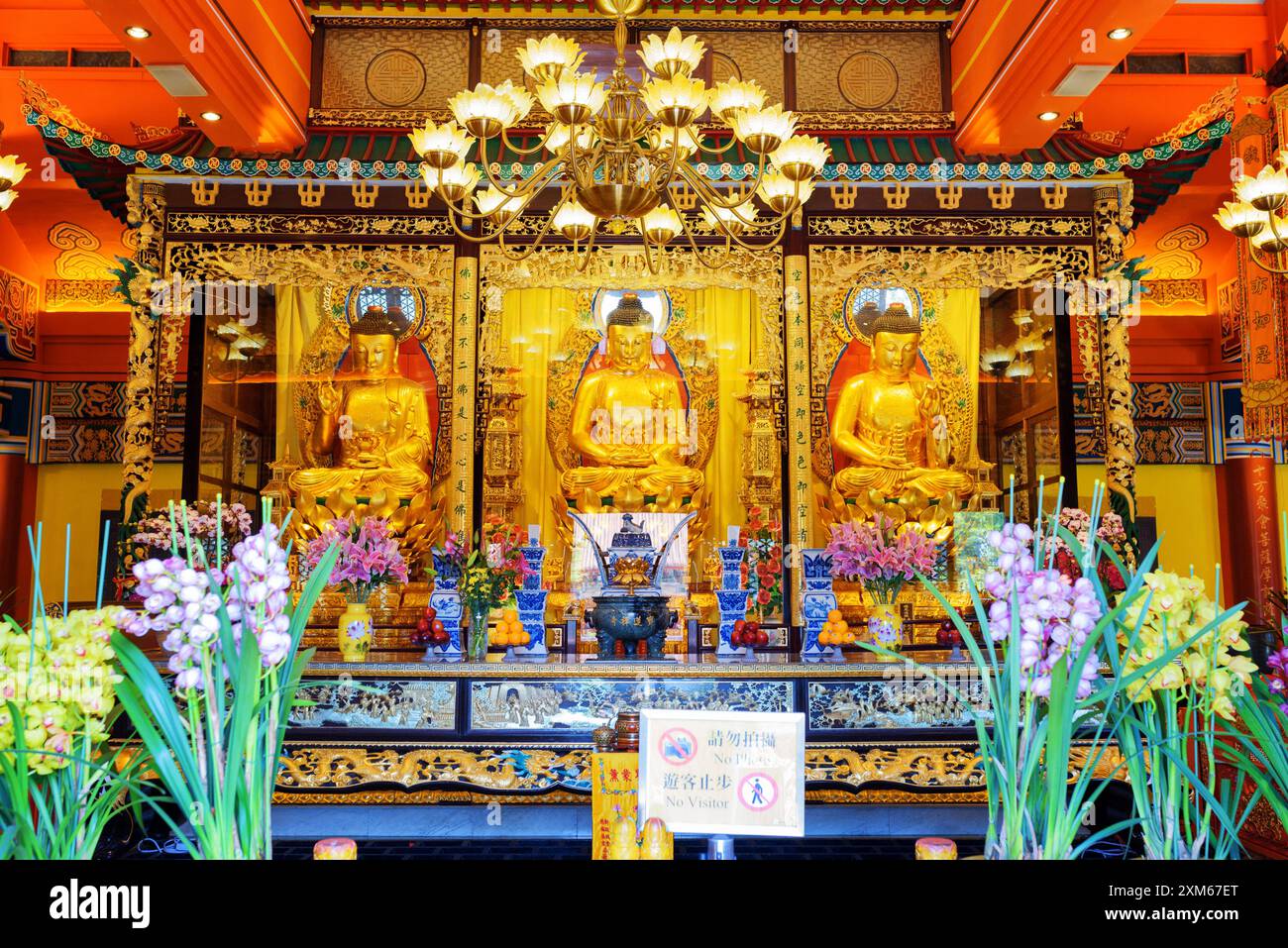 Buddha worship in monastery hi-res stock photography and images - Alamy