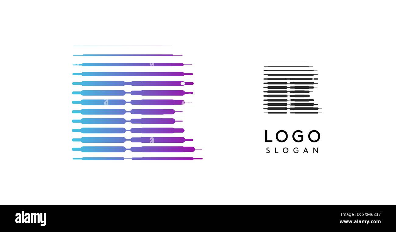 Heavy futuristic tech-inspired letter R, dynamic gradient logo, bold ...