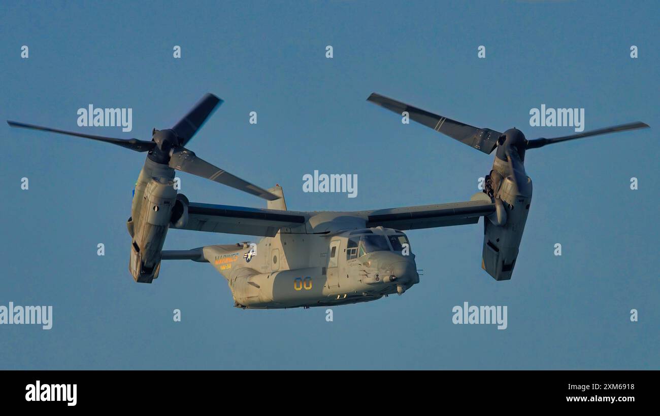 A United States Marine Corps MV-22 Osprey from VMM-268 Red Dragons ...