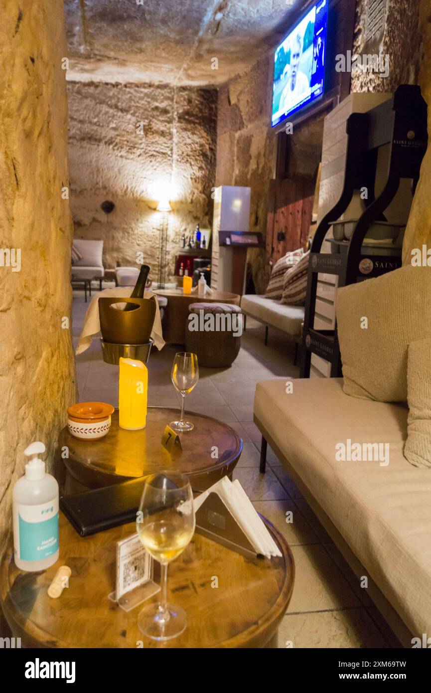 The Cave Bar outside UNESCO World Heritage Site of Petra, Jordan Stock ...