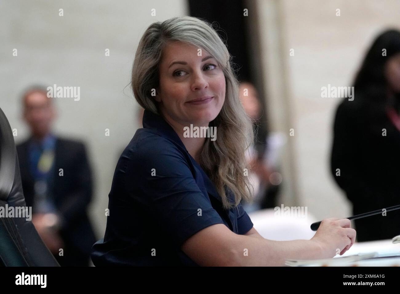 Canada's Foreign Minister Melanie Joy, arrives for the ASEAN Post ...