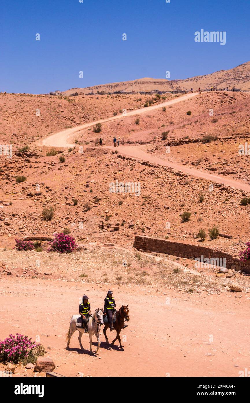 Jordanian mounted police, UNESCO World Heritage Site of Petra, Jordan ...
