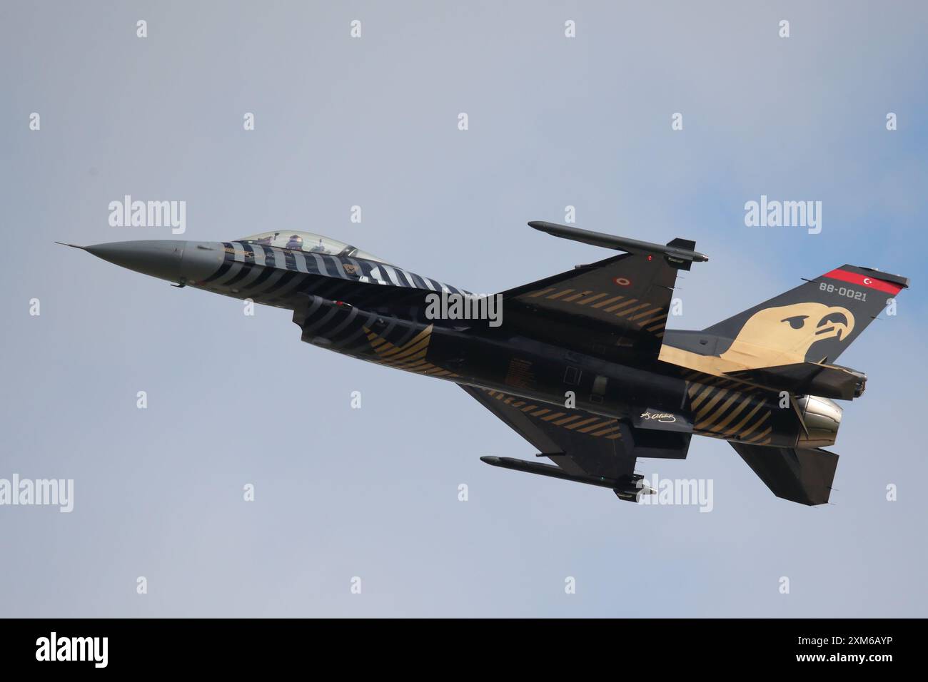 RAF Fairford, UK. 18 July 2024. A Turkish Lockheed Martin F-16 SoloTürk ...