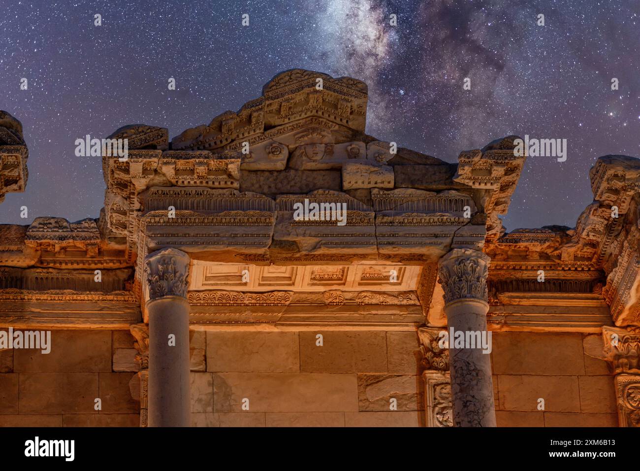Celsus library in the Ancient City of Ephesus with its magnificent view ...