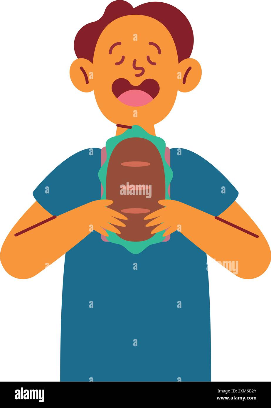 man eating sandwich cartoon isolated Stock Vector Image & Art - Alamy