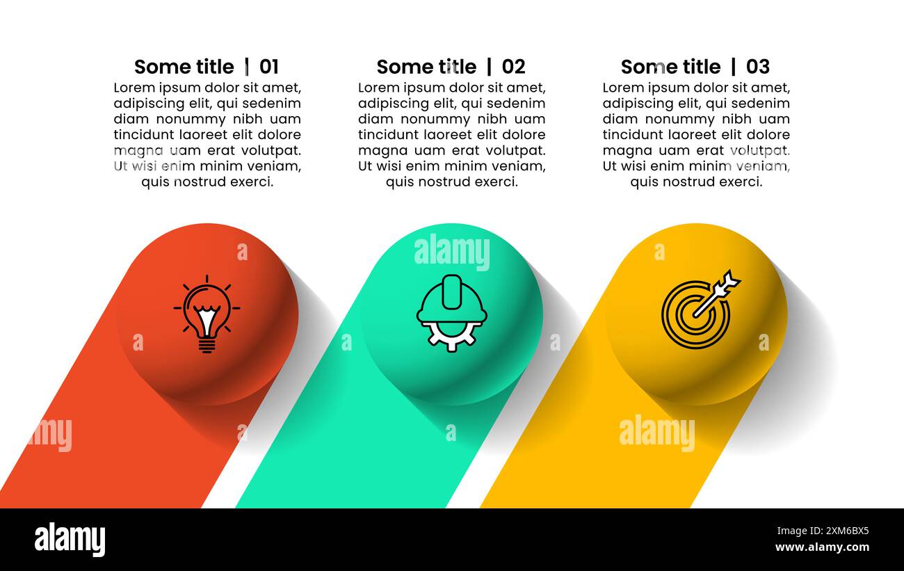 Infographic template with icons and 3 options or steps. Can be used for ...