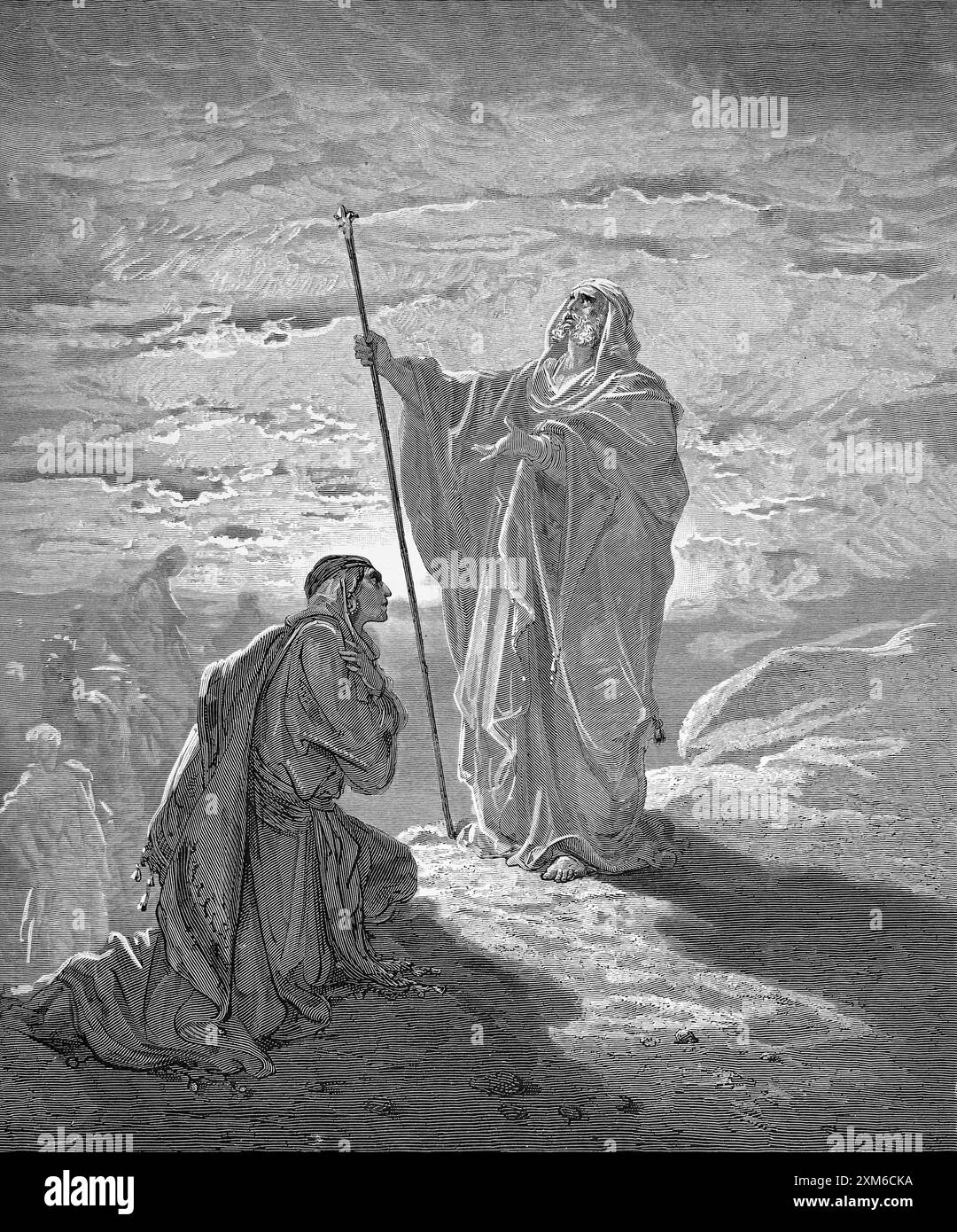 Wood Engraving of Samuel Blessing Saul By Gustave Dore 1 Samuel 9:21 ...