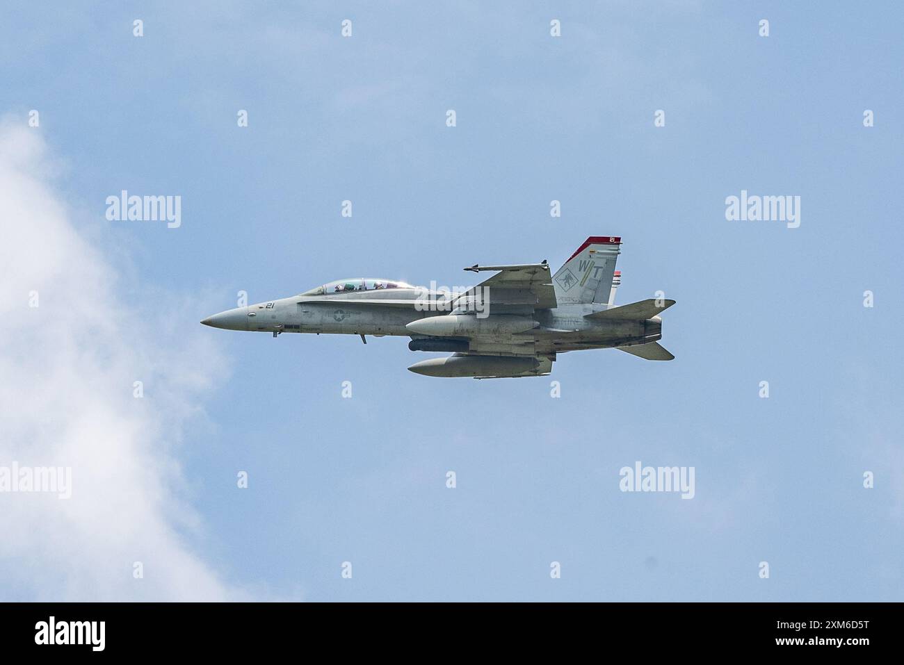A U.S. Marine Corps F/A-18D Hornet aircraft, with Marine All-Weather ...