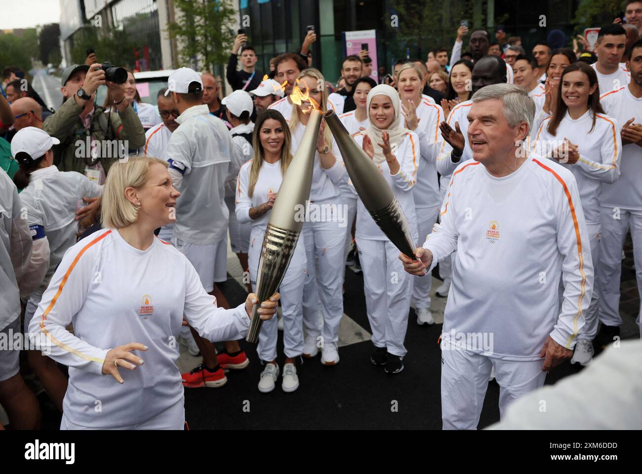Emma Terho, Chair of the IOC Athletes' Commission, and IOC President ...