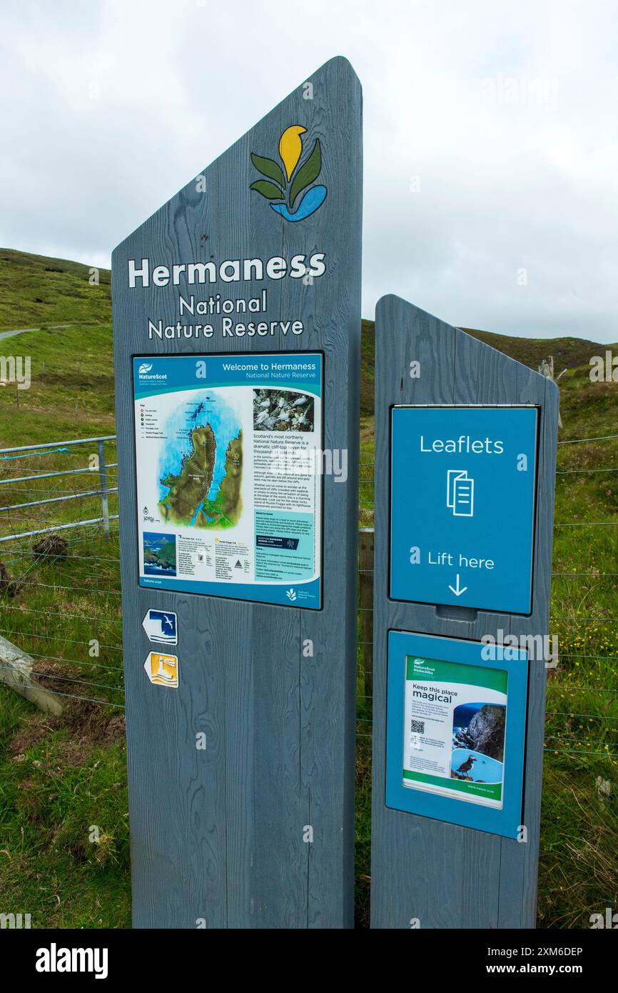 Hermaness Nature Reserve entrance in Unst Shetland Islands Stock Photo ...