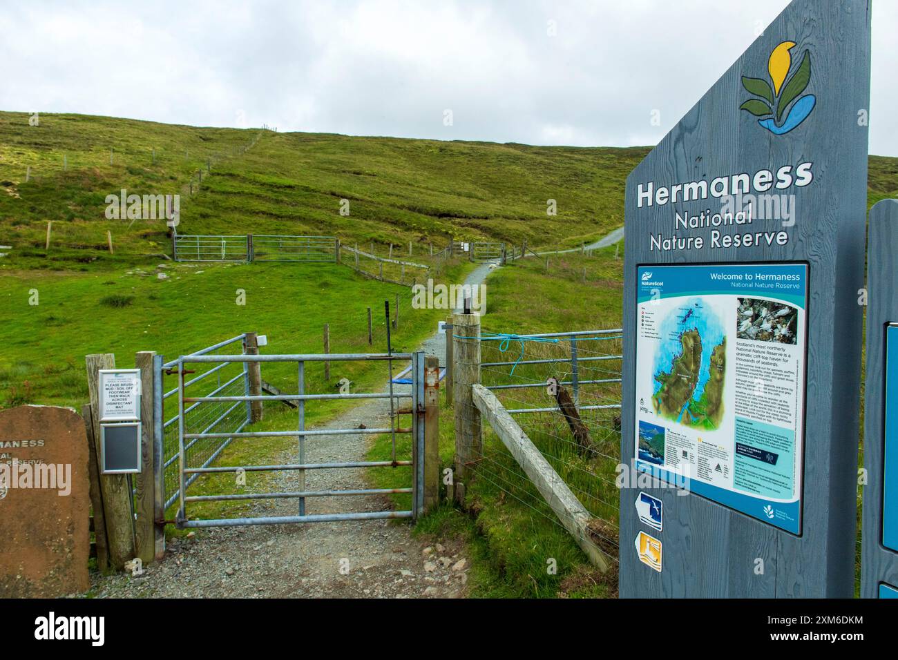 Hermaness Nature Reserve entrance in Unst Shetland Islands Stock Photo ...